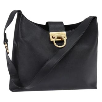 Ferragamo Pre-owned Leder Schultertasche - - Pre-owned - Damen - Schwarzk - ONE SIZE