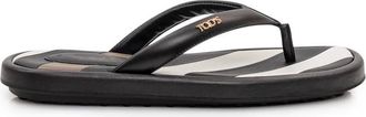Tod's Femme, Chaussures, Noir, Taille: 39 EU Logo-Detail Flip Flop