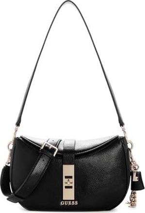 Guess Femme Brooke Shoulder Bag Sac &agrave; bandouli&egrave;re, Noir, Taille Unique