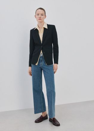 Mango Jean large avec poches bleu moyen - Femme - 32 - MANGO