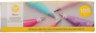 Wilton Dekorierspritzbeutel 100 Stück, Einweg Spritzbeutel für Alle Spritztüllen, Dekorationsbeutel aus Flexiblem Kunststoff - 40 cm