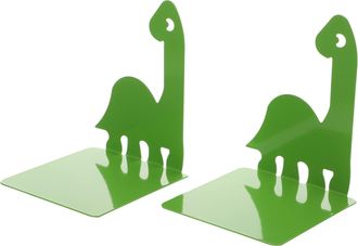 STOBOK Dinosaurier Metall Buchstützen Set - 2 Stück Tierische Bücherhalter Für Kinderzimmer Büro Und Schule Robuster Buchständer Für Bücher Magazine Und Doku
