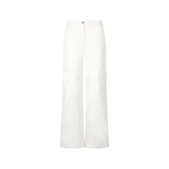 Roberto Cavalli Weite Baumwollhose mit Python-Print - - Trousers - Damen - Wei&szlig; - M