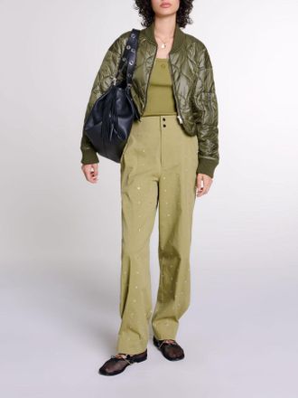 Maje Kurze Steppjacke - Khaki - Gr&ouml;&szlig;e 36 - Maje
