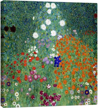 Posterlounge Bauerngarten Leinwandbild von Gustav Klimt 50 x 50 cm Grün Wandbilder Wanddeko