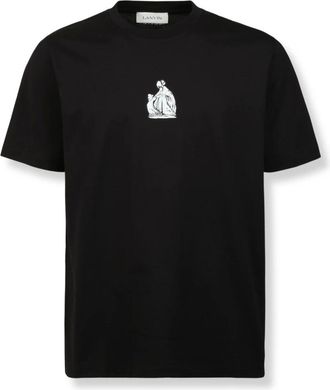 Lanvin Homme, Tops, Noir, Taille: L T-shirt M&egrave;re et Fille Lanvin