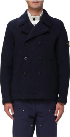 Stone Island Homme, Vestes, Bleu, Taille: XL Caban