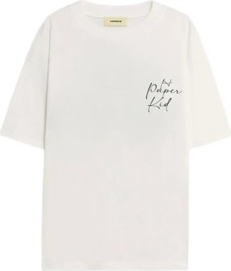 A Paper Kid Homme, Tops, Beige, Taille: S T-shirt en jersey