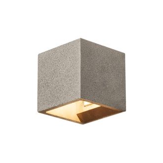 SLV SOLID CUBE, Wandleuchte, Schwarz