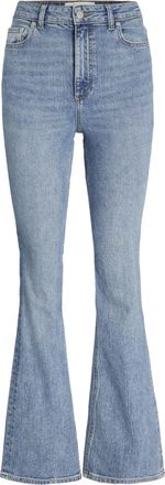 Jack & Jones Damen Slim Fit Jeans JXTURIN Bootcut hoch taillierte Jeans C7090 DNM SN mit Knopfleiste