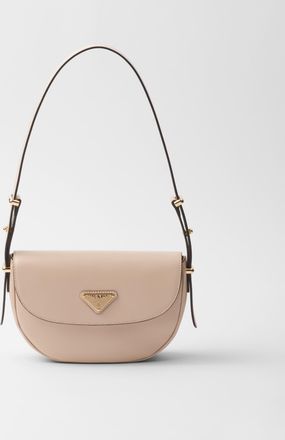 Prada Arqué Schultertasche aus Leder mit Klappe