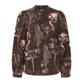 Inwear Brown Tree Garden - 900013027 - Femme - Blouses et Chemises - Multicolore - Taille: 48 FR