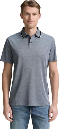 Tom Tailor Herren 1046770 Poloshirt, 24571-Navy White Two Tone Pique, L
