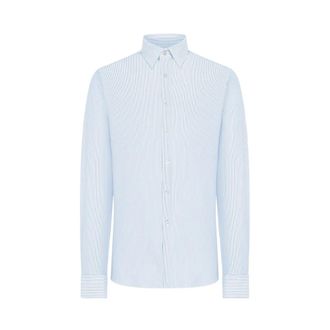 Roberto Ricci Design Rrd, Homme, Chemises, Bleu, Taille: 2XL Oxford Jacquard Stripe Shirt