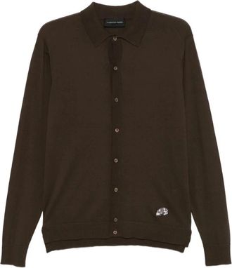 Gabriele Pasini Homme, Pulls, Brun, Taille: M Cardigan &agrave; boutons