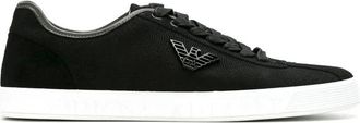 Emporio Armani Homme, Chaussures, Noir, Taille: 43 EU Calf Leather Baskets