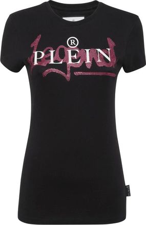 Philipp Plein Femme, Tops, Noir, Taille: 38 FR T-Shirt Slim Fit