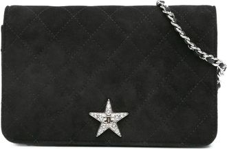 Chanel Hobo Bags - Quilted Suede Cocostellar Wallet on Chain - Gr. unisize - in Schwarz - f&uuml;r Damen