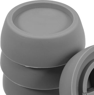 Angoily 4 St&uuml;ck rutschfeste Gummipads mit Schraubl&ouml;chern Vibrationsd&auml;mpfend M&ouml;bel und Haushaltsger&auml;tef&uuml;&szlig;e f&uuml;r Waschmaschine Trockner K&uuml;hlschrank Grau