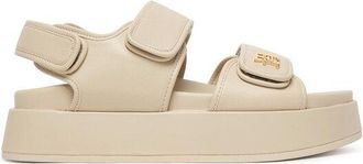 Tommy Hilfiger Sandalen Leather Sporty Platform Sandal FW0FW09119 Beige