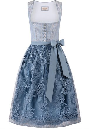 Stockerpoint Damen Sidonia Midi Dirndl, Rauchblau, 48