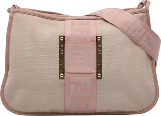 Fendi Sac bandouli&egrave;re en textile Pre-owned - Femme - Pre-owned - Beige - Taille: ONE Size