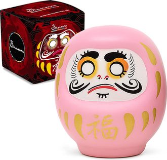 1Samsara DARUMA ROSE Glücksbringer Schwangerschaft [Volles Porzellan - handgefertigt und handbemalt] Glücksbringer für die Schwangerschaft, Symbol der Hoffnung
