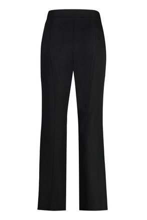 Gucci Womens Wool Flared Trousers Black
