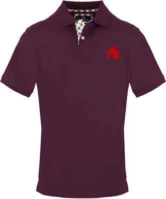 Aquascutum Poloshirt f&uuml;r Herren, Mit Kragen, kurz&auml;rmlig (Rot)