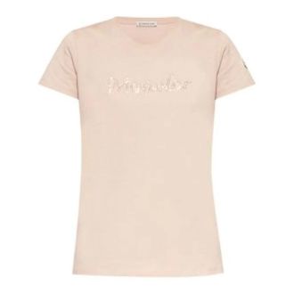 Moncler Femme, Tops, Rose, Taille: 38 FR T-shirt Strass