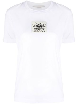 Stella McCartney t-shirt en coton à patch logo - Blanc