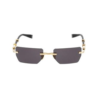 Balmain unisex, Accessoires, Jaune, Taille: 53 MM Lunettes de soleil &eacute;l&eacute;gantes en or et noir
