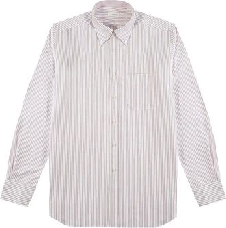 Glanshirt chemise ray&eacute;e - Blanc