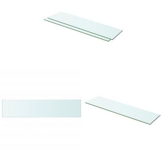 vidaXL Vidaxl - Panneaux d&eacute;tag&egrave;re 2 pcs Verre Transparent 60 x 12 cm - Etagere Murale - &Eacute;tag&egrave;re Verre - D&eacute;coration Murale - Rangement Mural - Support