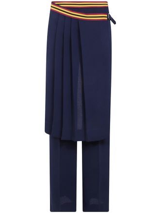 Dries Van Noten Pants Navy Prestona
