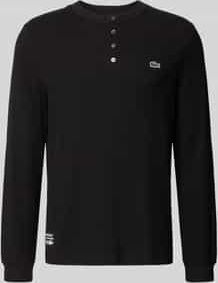 Lacoste Regular Fit Langarmshirt aus reiner Baumwolle