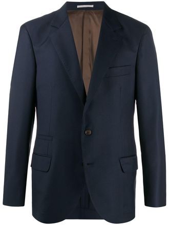 Brunello Cucinelli blazer droit classique - Bleu