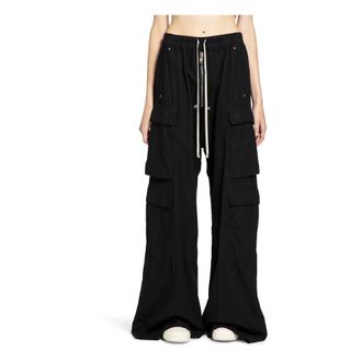 Rick Owens Femme, Pantalons, Noir, Taille: 40 FR Double Cargo Jumbo Belas Pants