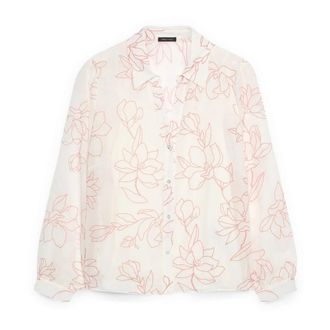 Fiorella Rubino Blumenprint-Hemd - - Blouses & Shirts - Damen - Wei&szlig; - 7XL
