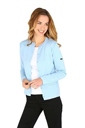 Armor Lux Cardigan col Rond - Laine et Acrylique Nuage XXL