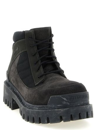 Balenciaga Mens Brown Calfskin Ankle Boots