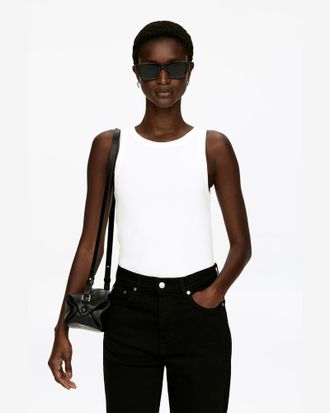 Arket Geripptes Tanktop -Weiß