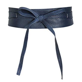 Generic Ceinture Elastique - Ceinture large pour femme en similicuir &eacute;l&eacute;gante accessoire mode noeud d&eacute;coratif polyvalente pour tenue vestimentaire
