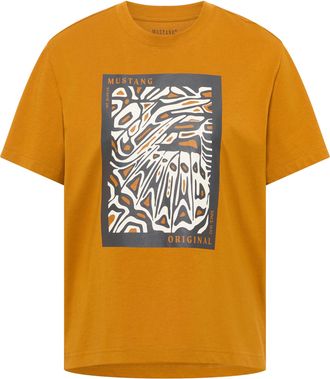 Mustang Jeans Damen Style Floris T-Shirt, Buckthorn Brown 3162, Large