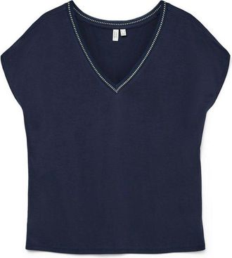 Vero Moda Kurzarmshirt VMBATILA C/S V-NECK T-SHIRT JRS BTQ GA