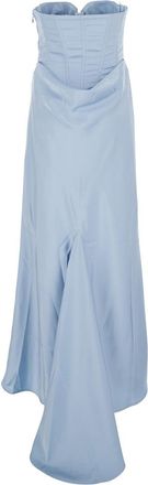 Rotate Womens Dress Satin Corset Maxi Light Blue Polyester