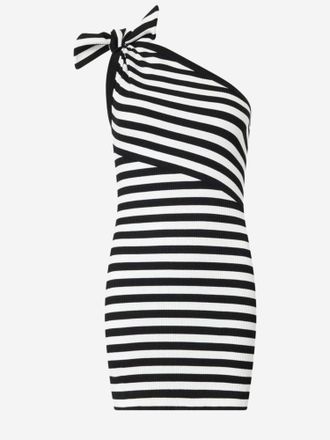 Patou Womens Dress One-Shoulder Multi Cotton