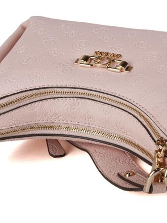 Guess Womens Shoulder Bag Light Rose Logo Polyurethane - Shoulder-Bags