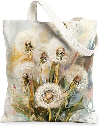 Generic Sac fourre-tout en toile r&eacute;utilisable pour le shopping, 33 x 38,1 cm, motif floral aquarelle pour femme, plage botanique, esth&eacute;tique, d&eacute;coration cadea