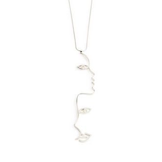 Mara Paris Halskette mit zwei Gesichtern - Silber